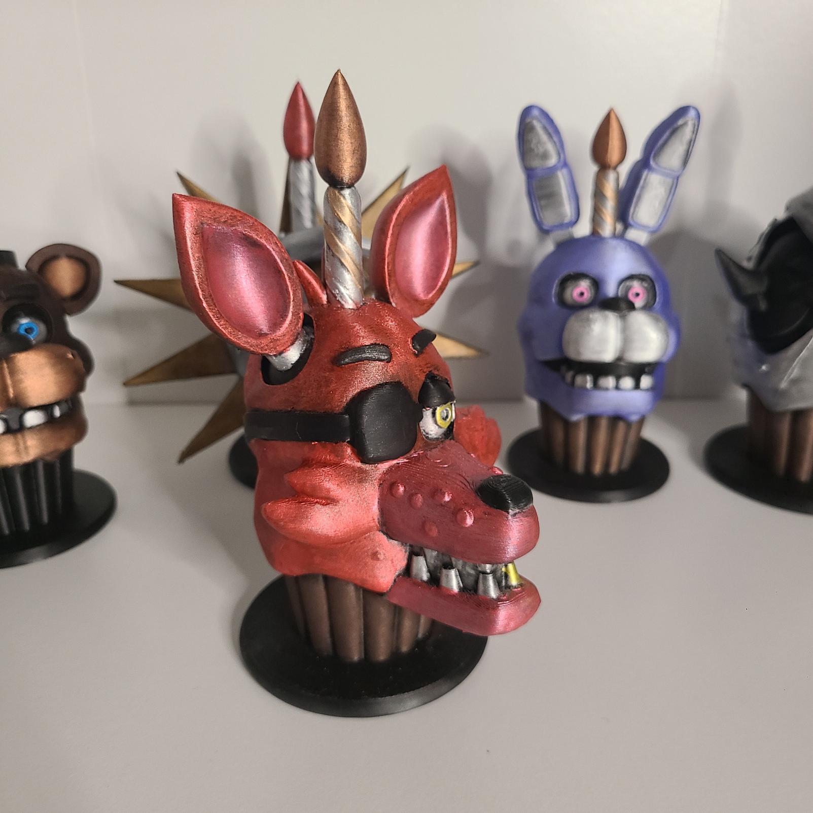 3D Printed FNAF Cupcake Figurine – Hand Painted Collectible - Etsy