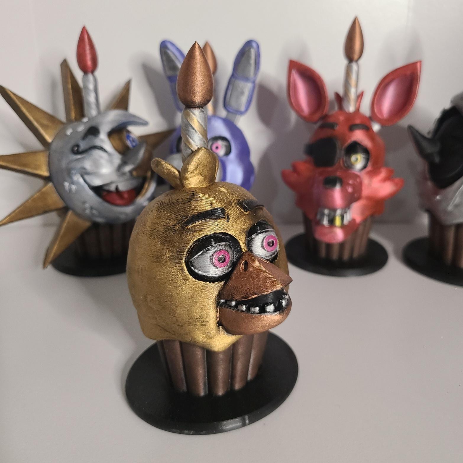 3D Printed FNAF Cupcake Figurine – Hand Painted Collectible - Etsy