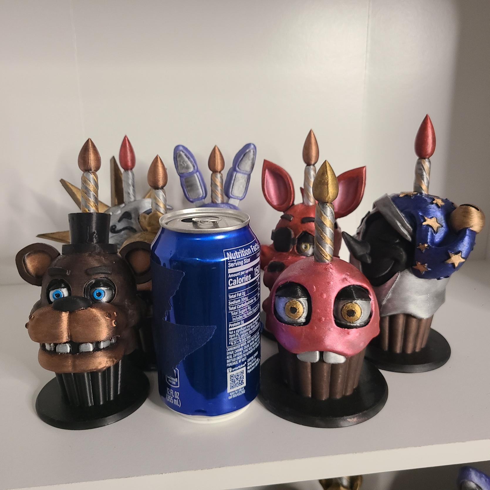 3D Printed FNAF Cupcake Figurine – Hand Painted Collectible - Etsy