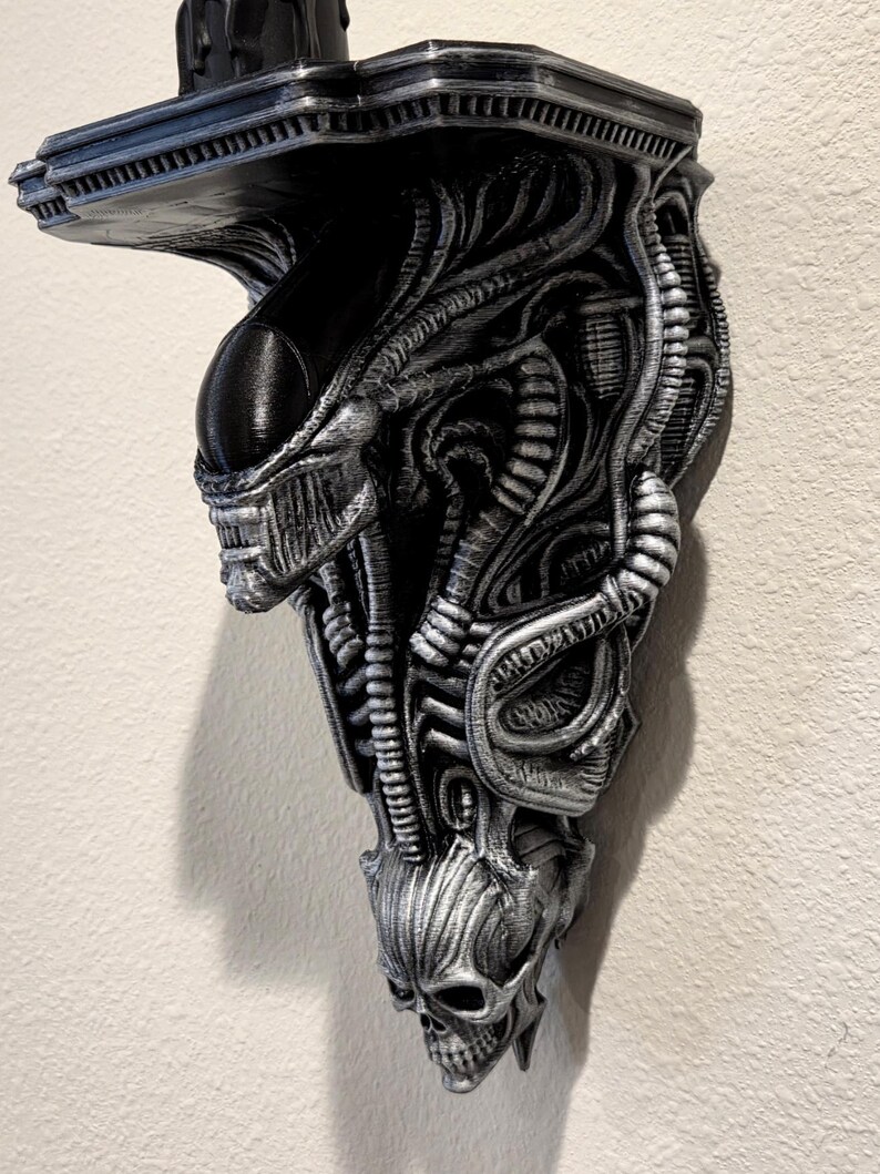 Hand Painted 3D Printed Horror Wall Art / Shelf / Display Alien ...