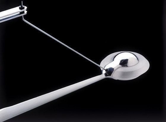 Extendable Vintage Ceiling Light of Mounted Aluminum and Chrome Plated ...