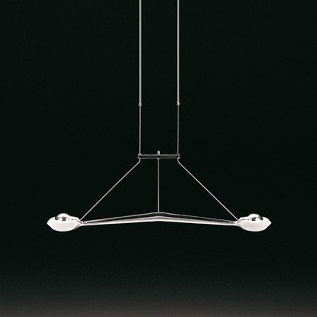 Extendable Vintage Ceiling Light of Mounted Aluminum and Chrome Plated ...