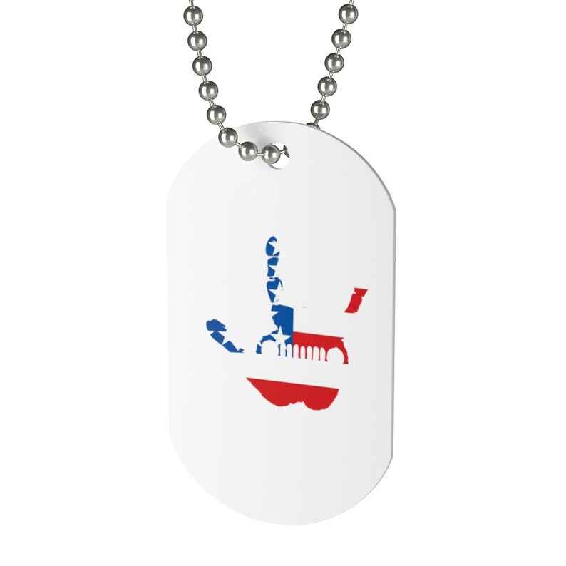 American Flag ASL Jeep Wave Dog Tag - Etsy
