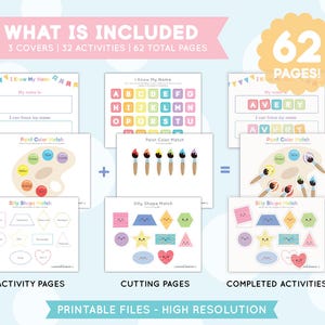 Preschool Busy Book, Toddler Learning Binder, Homeschool Morning Binder ...