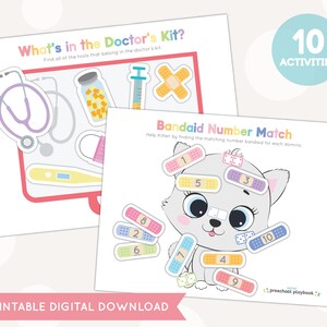 Toddler Busy Book, Doctor Theme, Preschool Learning Binder, Quiet Book ...