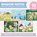 Shadow Match, Printable Animal Puzzle, Toddler Busy Book, Homeschool ...