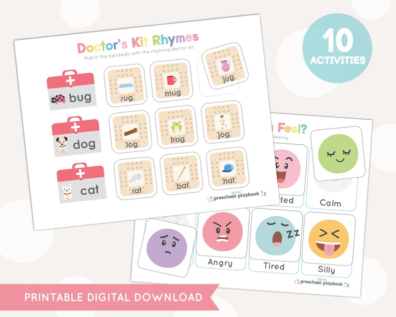 Doctor Theme Busy Book: Preschool Learning, Montessori (digital ...