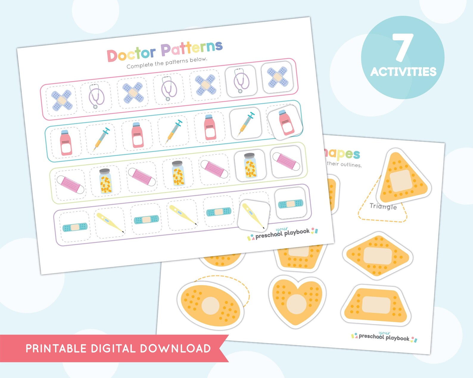 Toddler Busy Book, Doctor Theme, Preschool Learning Binder, Quiet Book ...