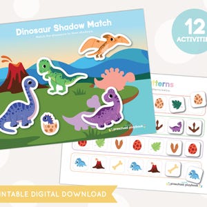 Dinosaur Toddler Busy Book, Homeschool Preschool Dino Activity, Morning ...