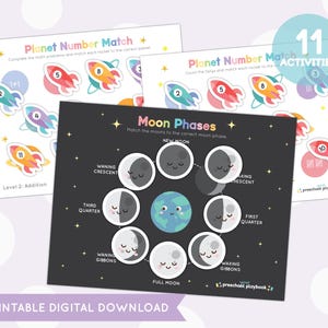 Toddler Busy Book, Space Theme, Preschool Learning Binder, Quiet Book ...