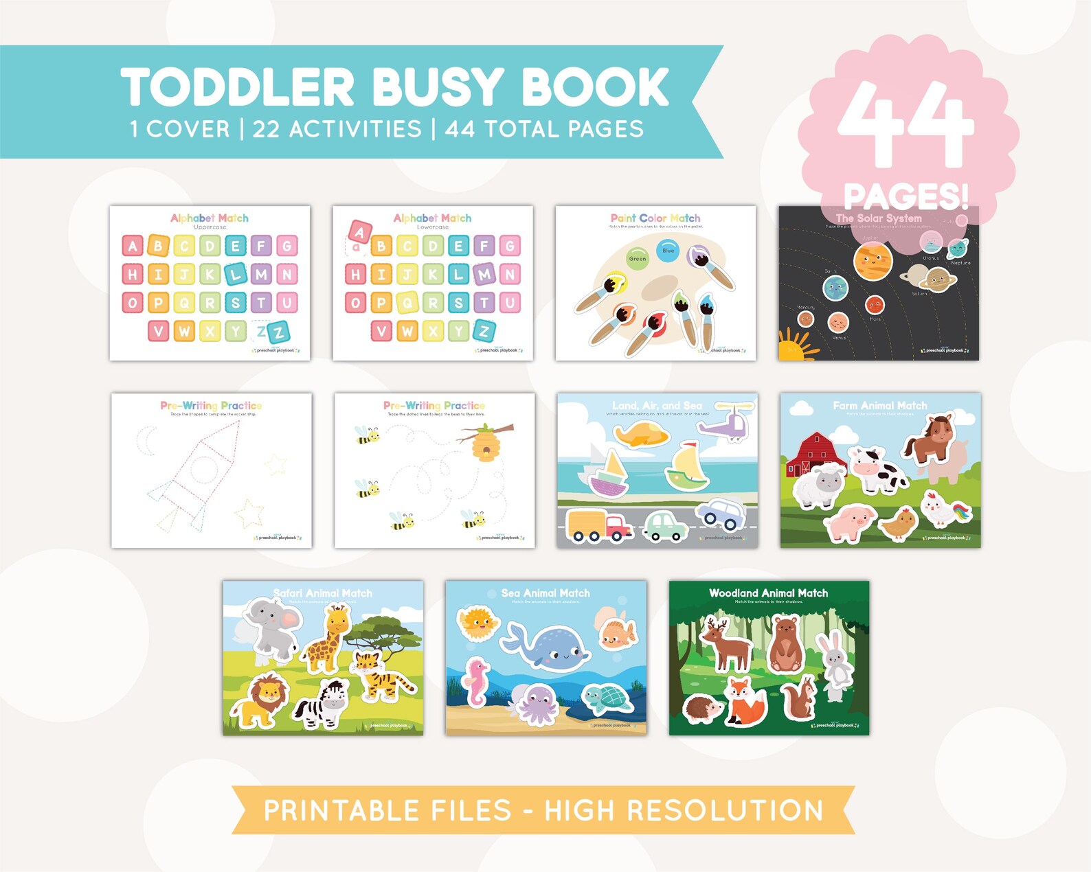 Toddler Busy Book, Preschool Learning Binder, Morning Binder, Quiet ...