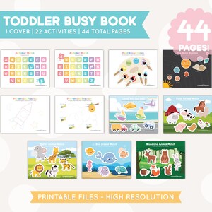 Toddler Busy Book, Preschool Learning Binder, Morning Binder, Quiet ...