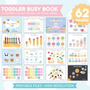Preschool Busy Book, Toddler Learning Binder, Homeschool Morning Binder ...