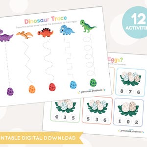 Dinosaur Toddler Busy Book, Homeschool Preschool Dino Activity, Morning ...