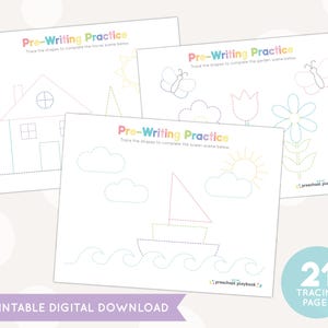 Tracing Pages, Preschool Worksheets, Toddler Busy Book, Homeschool ...