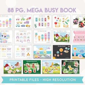 HUGE Busy Book Bundle, Homeschool Preschool, Morning Work, Toddler ...