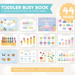 Toddler Busy Book, Preschool Learning Binder, Morning Binder, Quiet ...