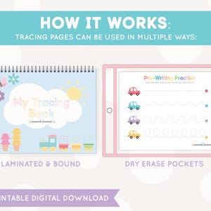 Tracing Pages, Preschool Worksheets, Toddler Busy Book, Homeschool ...