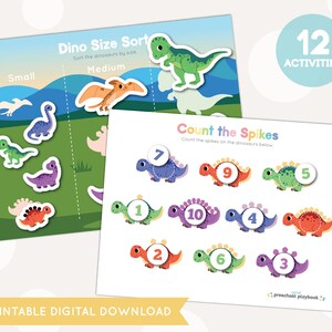 Dinosaur Toddler Busy Book, Homeschool Preschool Dino Activity, Morning ...