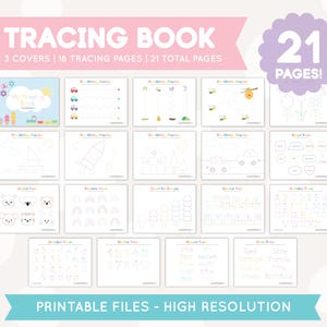 Tracing Pages, Preschool Worksheets, Toddler Busy Book, Homeschool ...
