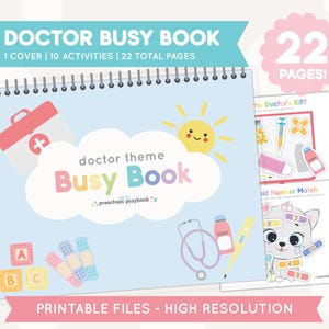 Toddler Busy Book, Doctor Theme, Preschool Learning Binder, Quiet Book ...
