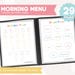 Preschool Morning Menu: 29-page Learning Binder (digital Download) - Etsy