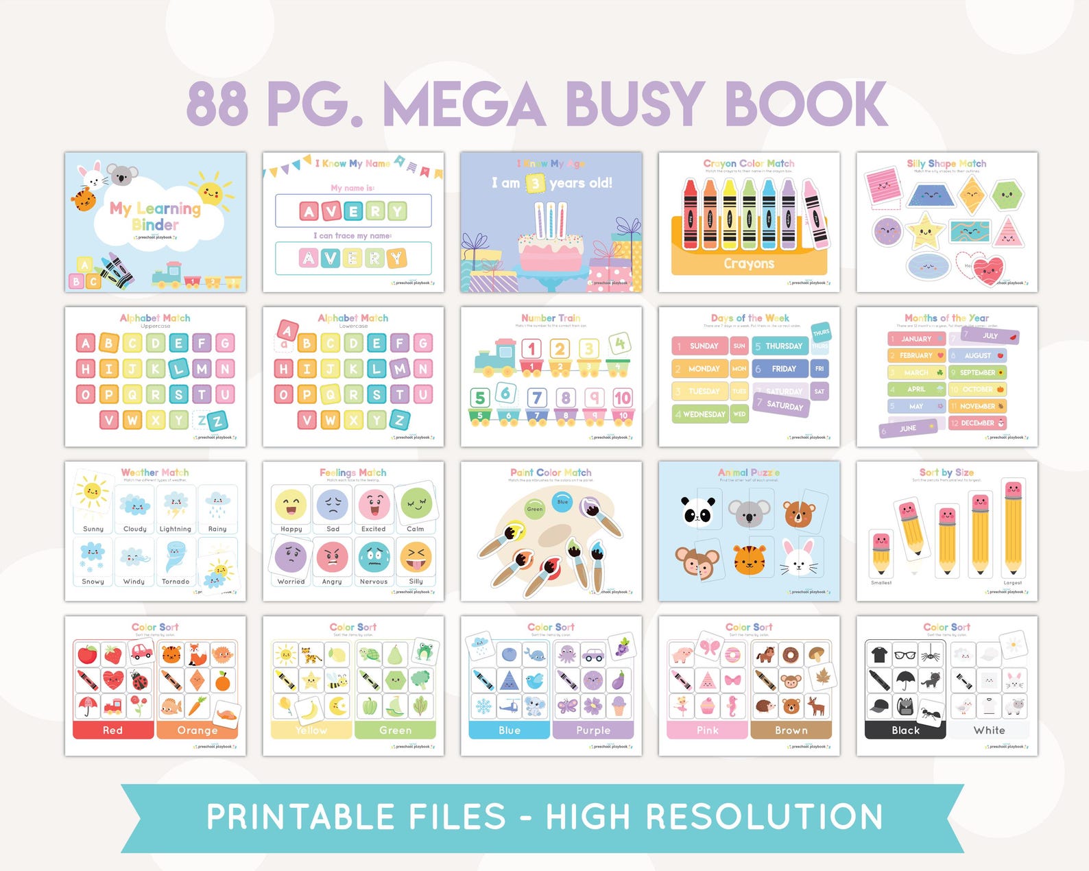 HUGE Busy Book Bundle, Homeschool Preschool, Morning Work, Toddler ...