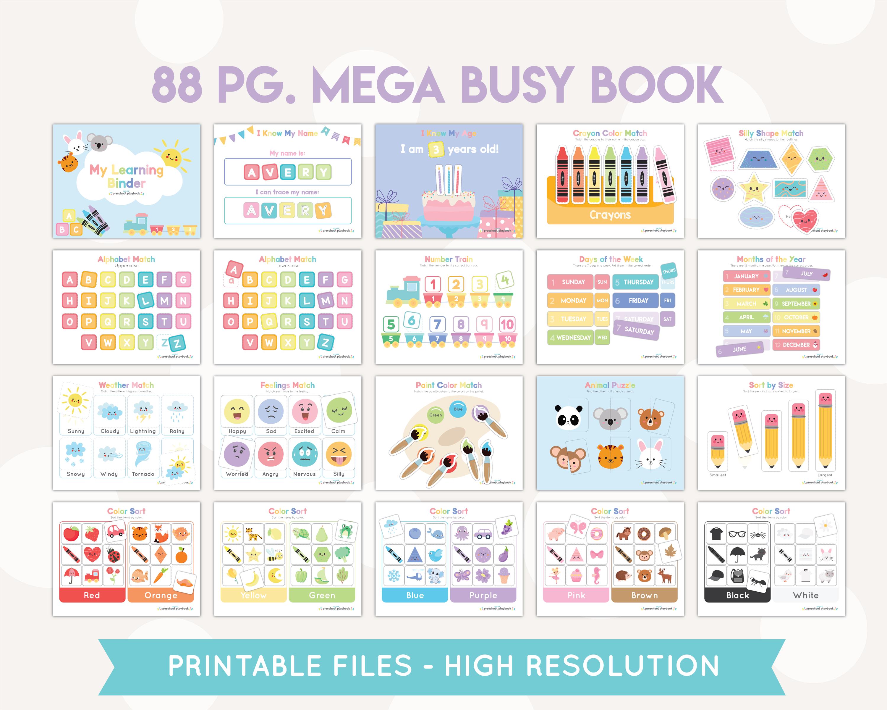 HUGE Busy Book Bundle, Homeschool Preschool, Morning Work, Toddler ...