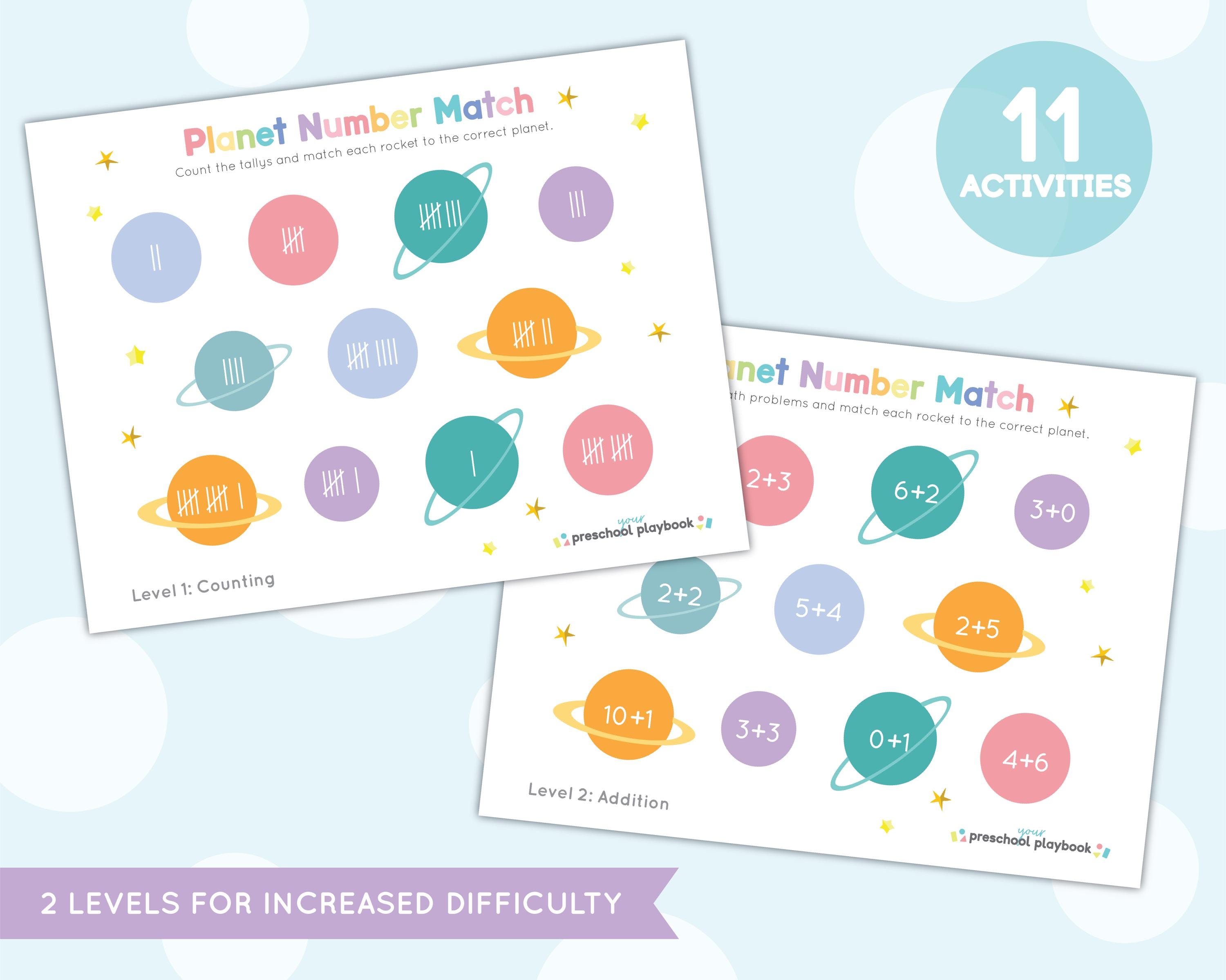 Toddler Busy Book, Space Theme, Preschool Learning Binder, Quiet Book ...