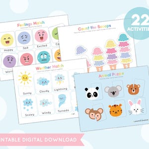 Toddler Busy Book, Preschool Learning Binder, Morning Binder, Quiet ...