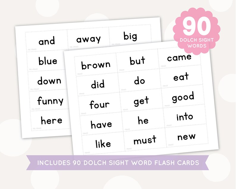 Ballerina Sight Word Worksheet // Kindergarten Busy Book // Preschool ...