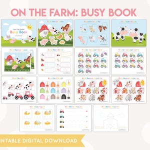 Toddler Busy Book, Farm Busy Book, Homeschool Preschool, Morning Work ...