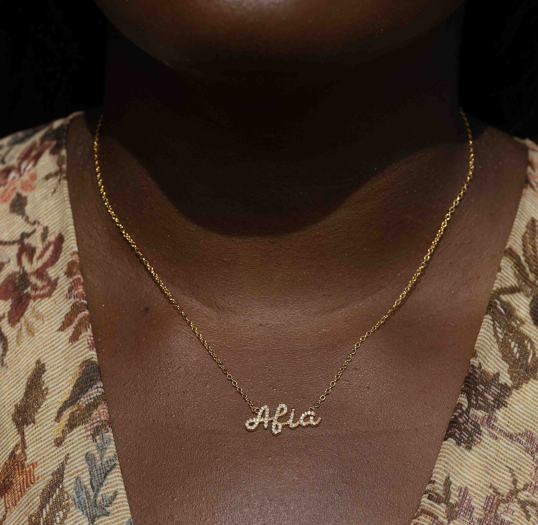 Afia Day Name Necklace, Friday Born Females, Gold Ghana Name Jewelry - Etsy
