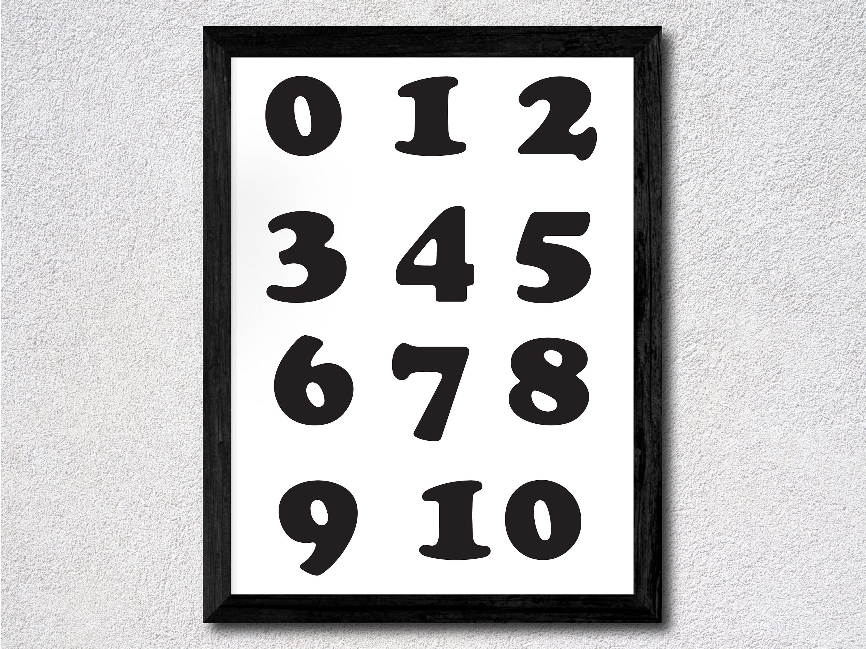 Minimal Numbers Print Educational Print Nursery Print - Etsy