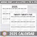 2025 Minimalist Black and White Calendar, Monday Start Printable ...
