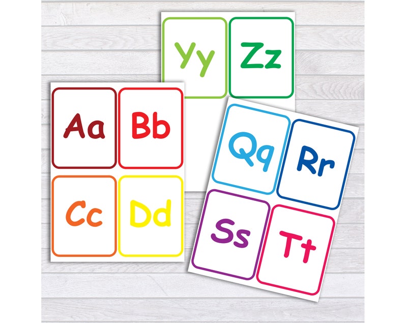 Alphabet Flash Cards ABC, English Letters, Preschool Alphabet Flash ...