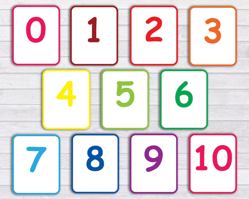 Editable Numbers Flashcards, Printable Flashcards, Educational ...