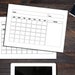 Printable Blank Monthly Calendar (sunday/monday Start) -blank Calendar ...