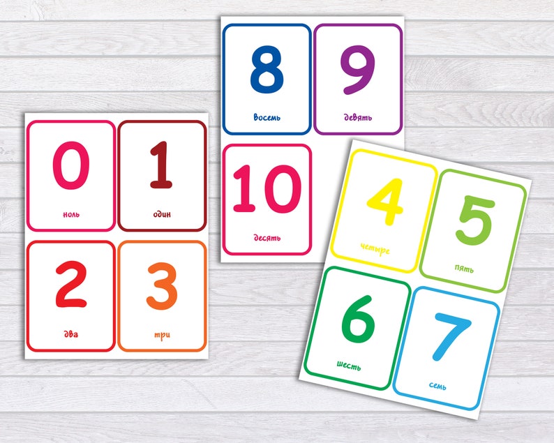 Number Flash Cards 0-100, Count to 100, Preschool Counting Flash Cards ...
