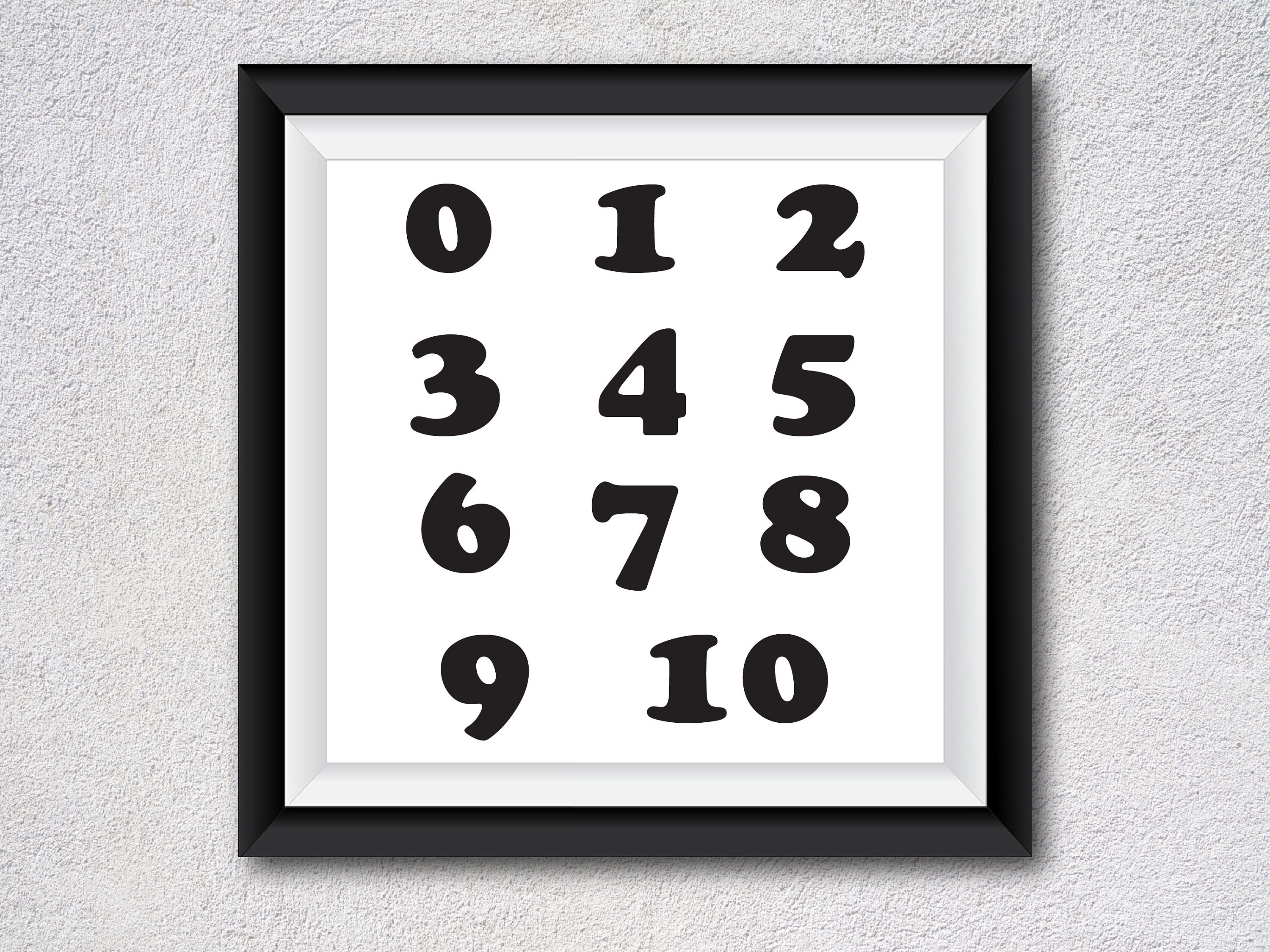 Minimal Numbers Print Educational Print Nursery Print - Etsy