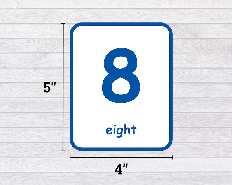 Editable Numbers Flashcards, Printable Flashcards, Educational ...