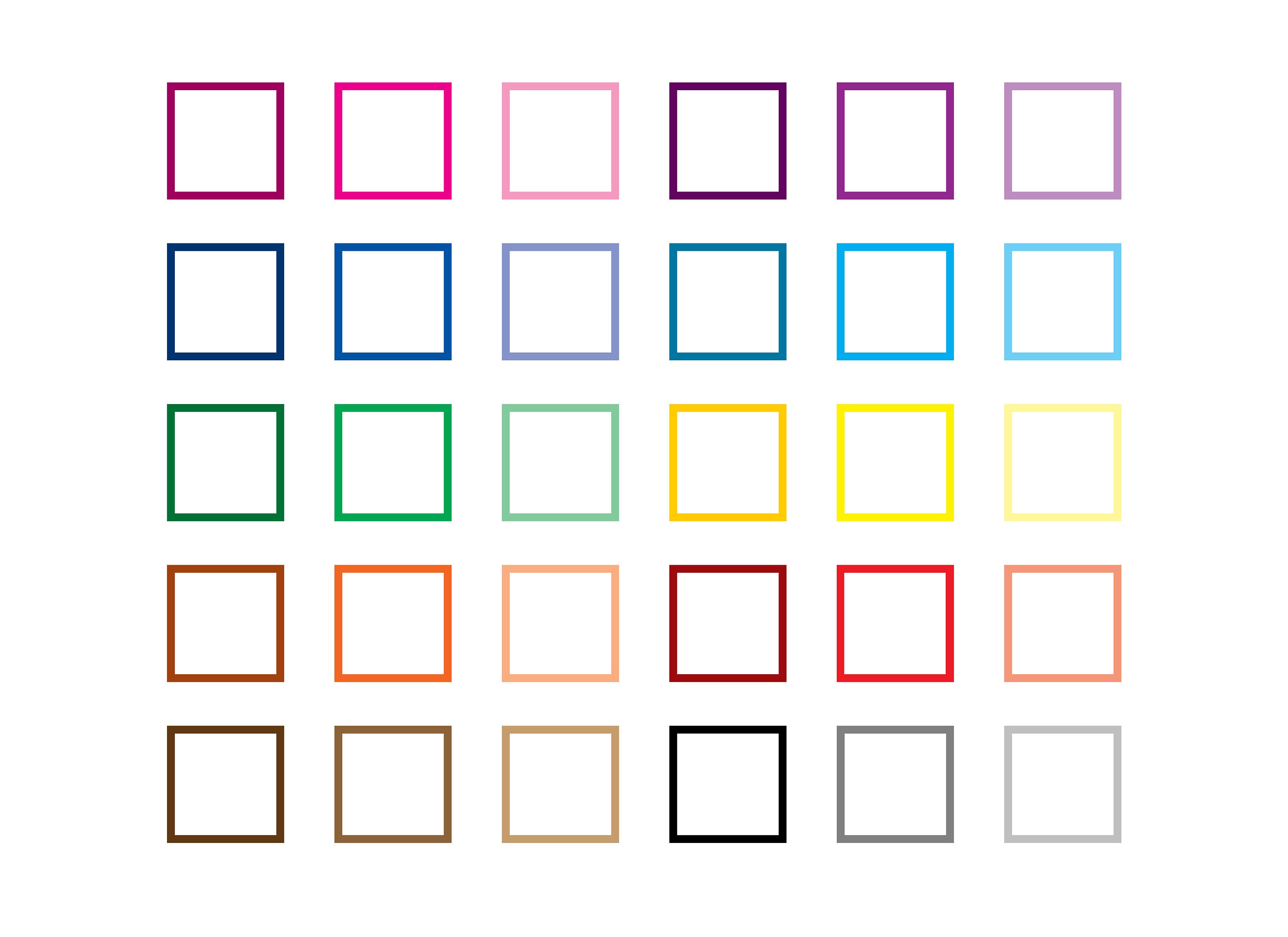 Square Frame Clipart, 30 Solid Colors, Planner Sticker, Card Making ...