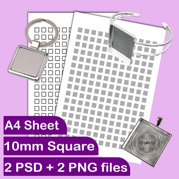 Collage sheet template 10 mm / 04 square Party | Etsy