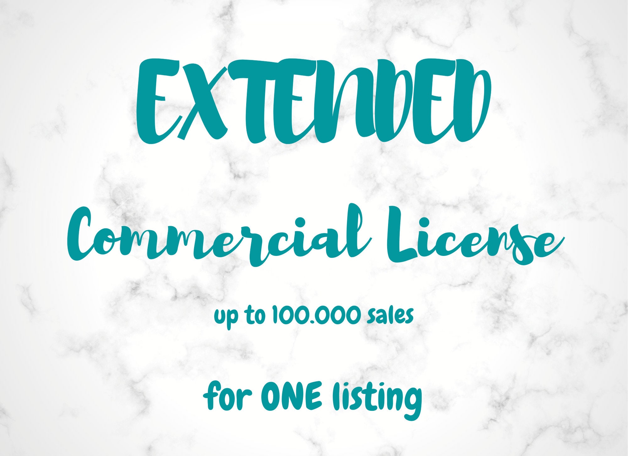 Extended Commercial License, No Credit Required for One Digital Item ...