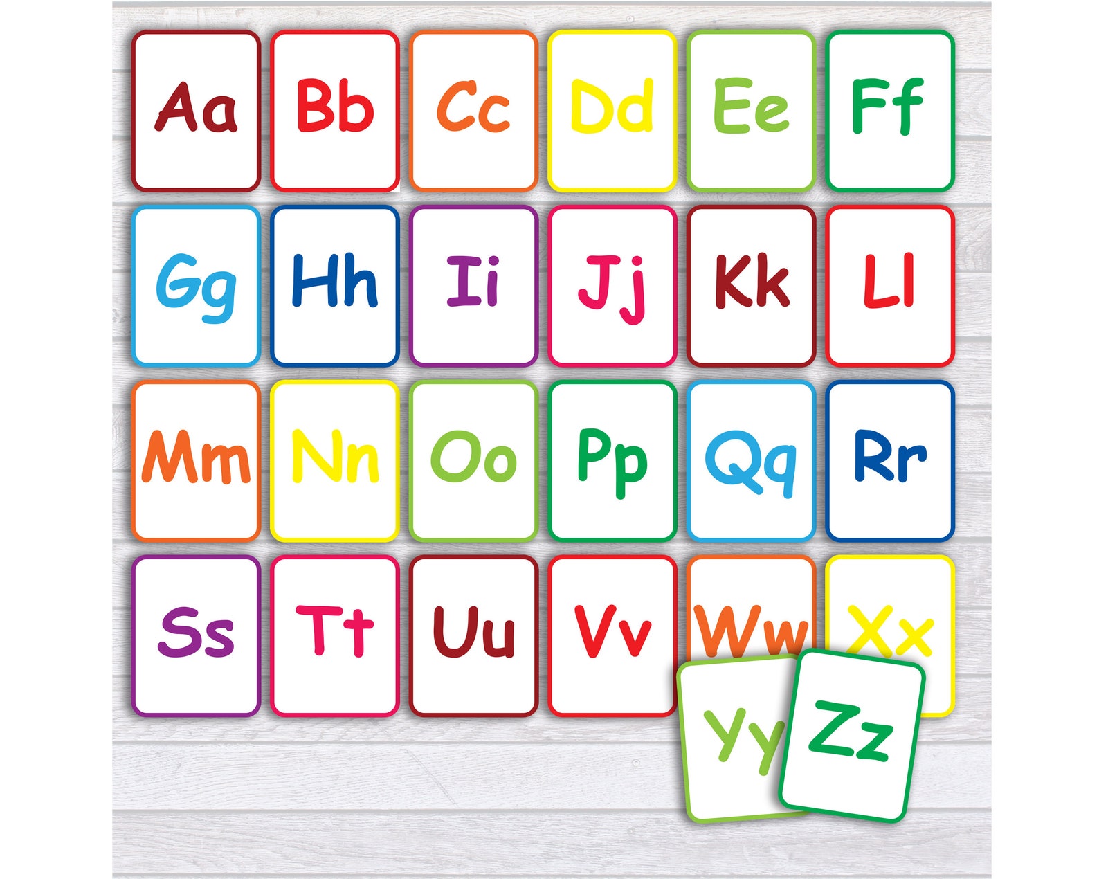Alphabet Flash Cards ABC, English Letters, Preschool Alphabet Flash ...