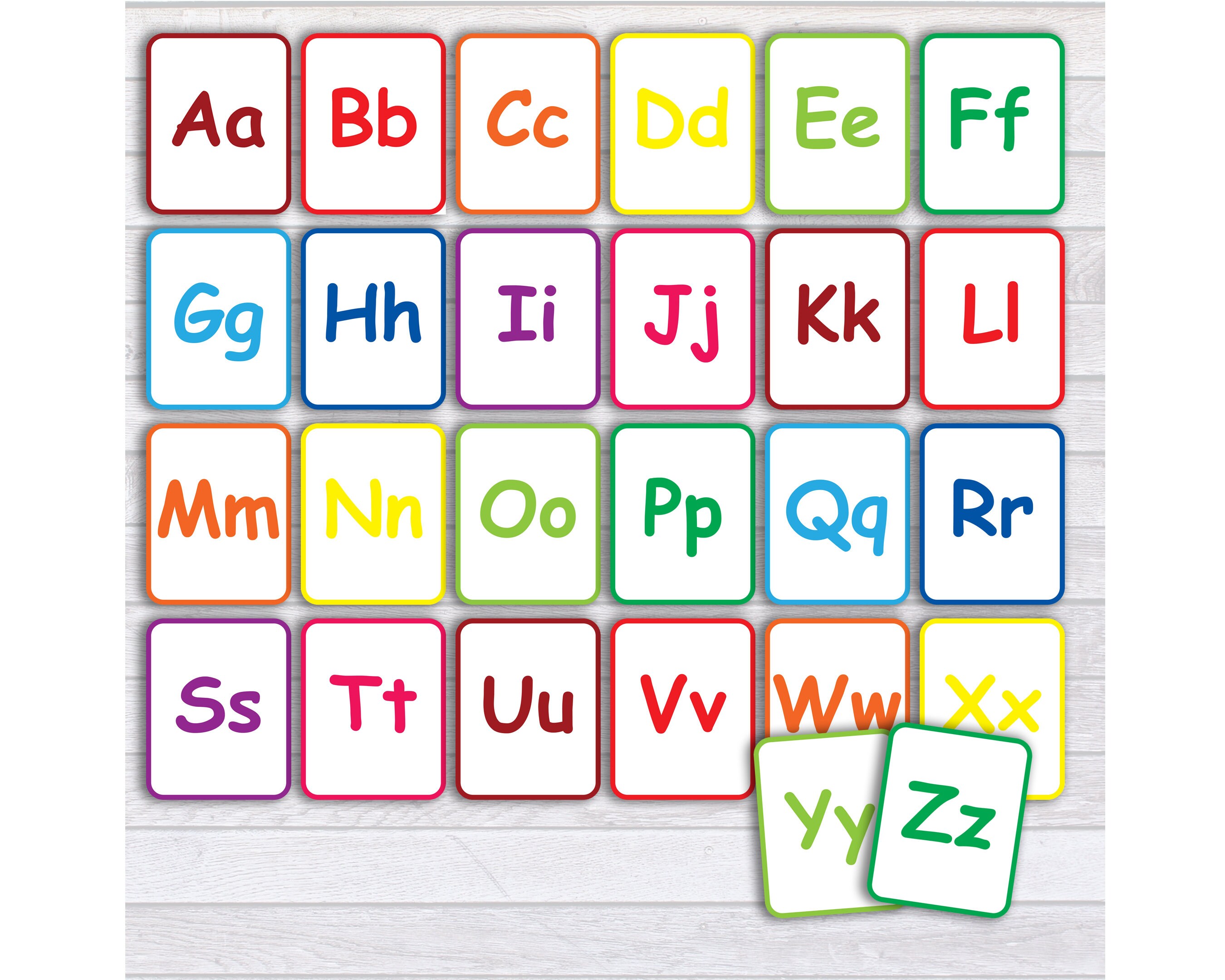 Alphabet Flash Cards ABC, English Letters, Preschool Alphabet Flash ...