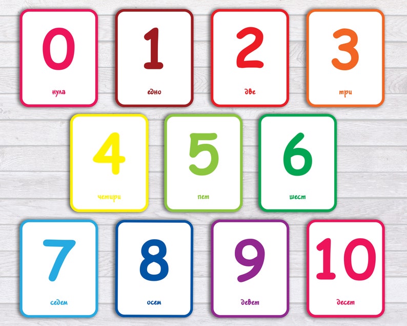 Number Flash Cards 0-10, Count to 10, Preschool Counting Flash Cards ...
