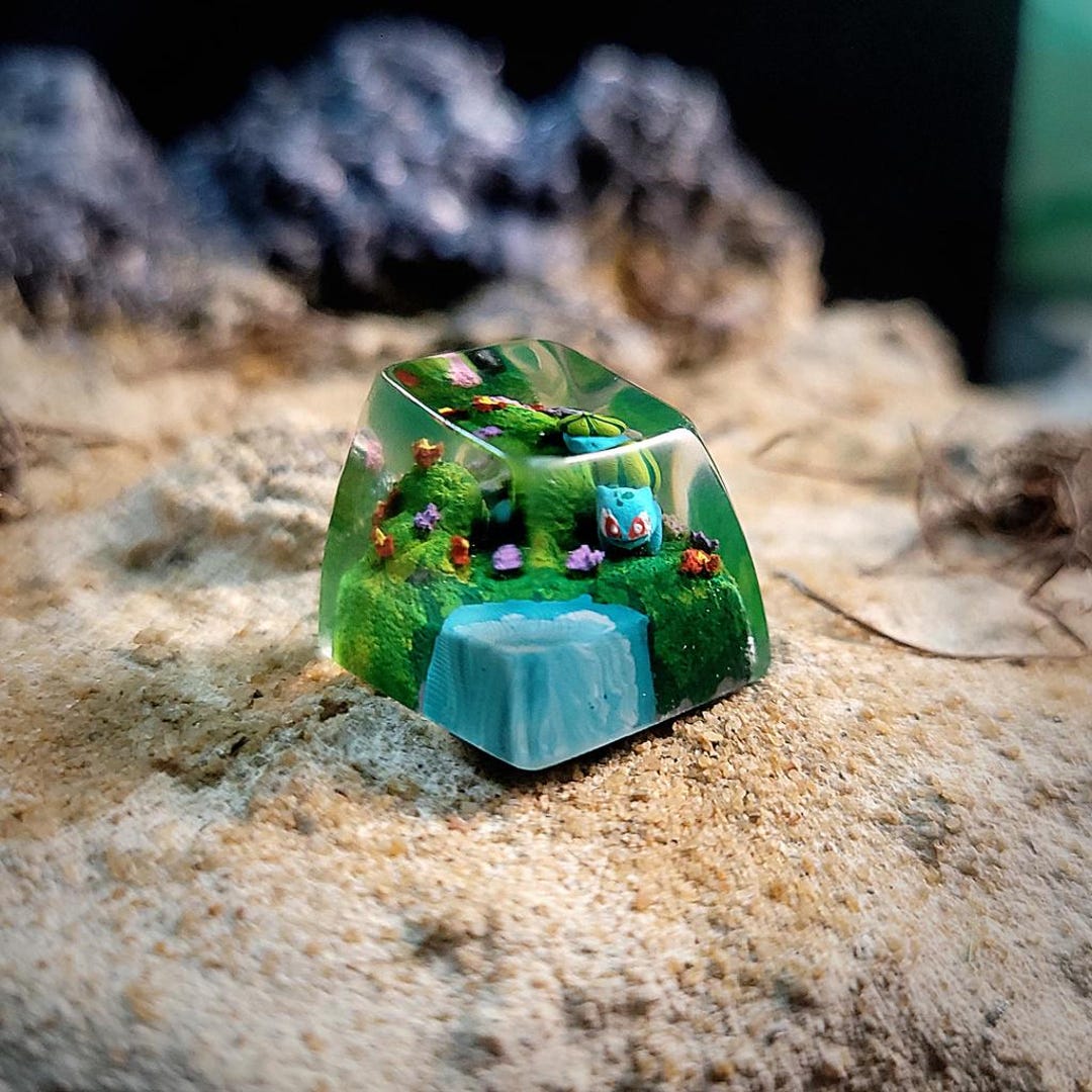 Bulbasaur Pokemon Keycap Mechanical Key Buttons Translucent Keycaps ...