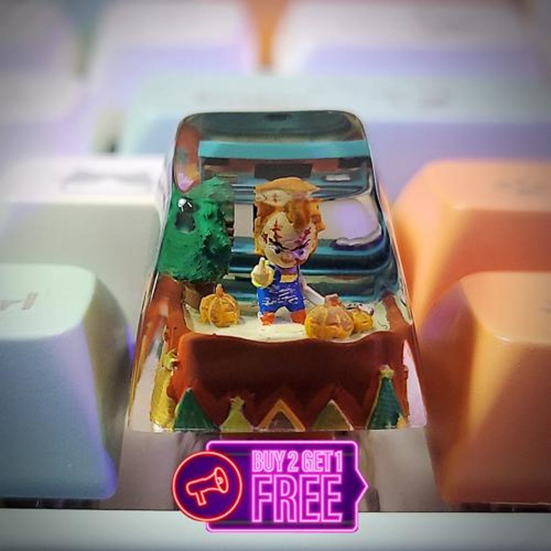 Ghost Doll Keycap, Halloween Keycap, Chucky Keycap, Halloween Theme ...