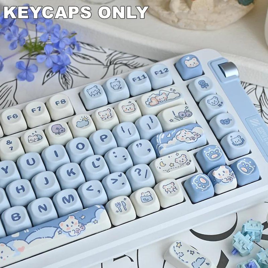 132 Keys Ice Cream Puppy PBT Keycaps MOA Profile Dye-sublimated Keycap ...